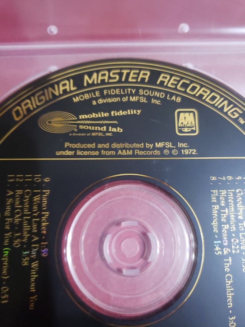 CD / MOBILE FIDELITY SOUND LAB 1972 / JAPAN PRESS - CARPENTERS _ A SONG FOR YOU [ ORIGINAL ...