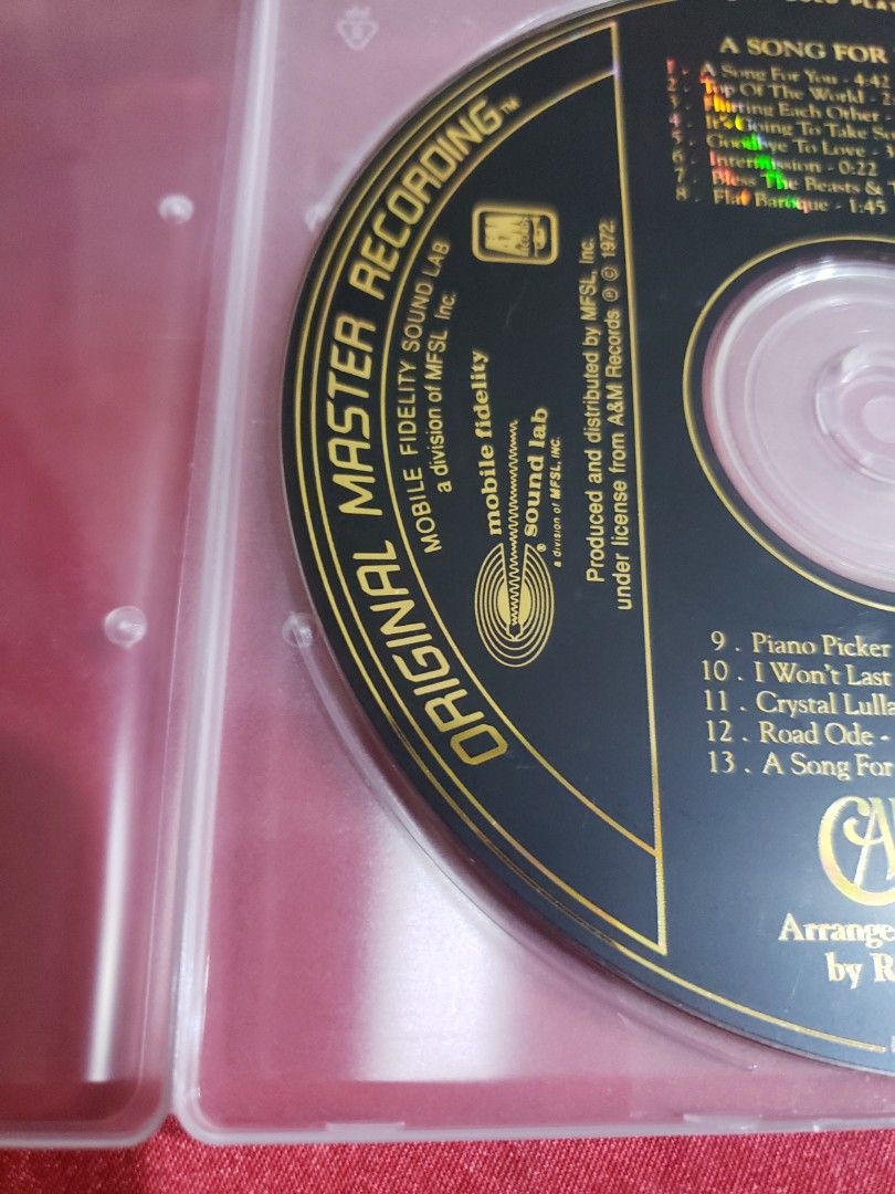 CD / MOBILE FIDELITY SOUND LAB 1972 / JAPAN PRESS - CARPENTERS _ A SONG ...