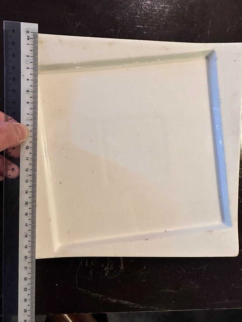 Cerabon White Square Plates 20x20, Furniture & Home Living, Kitchenware ...