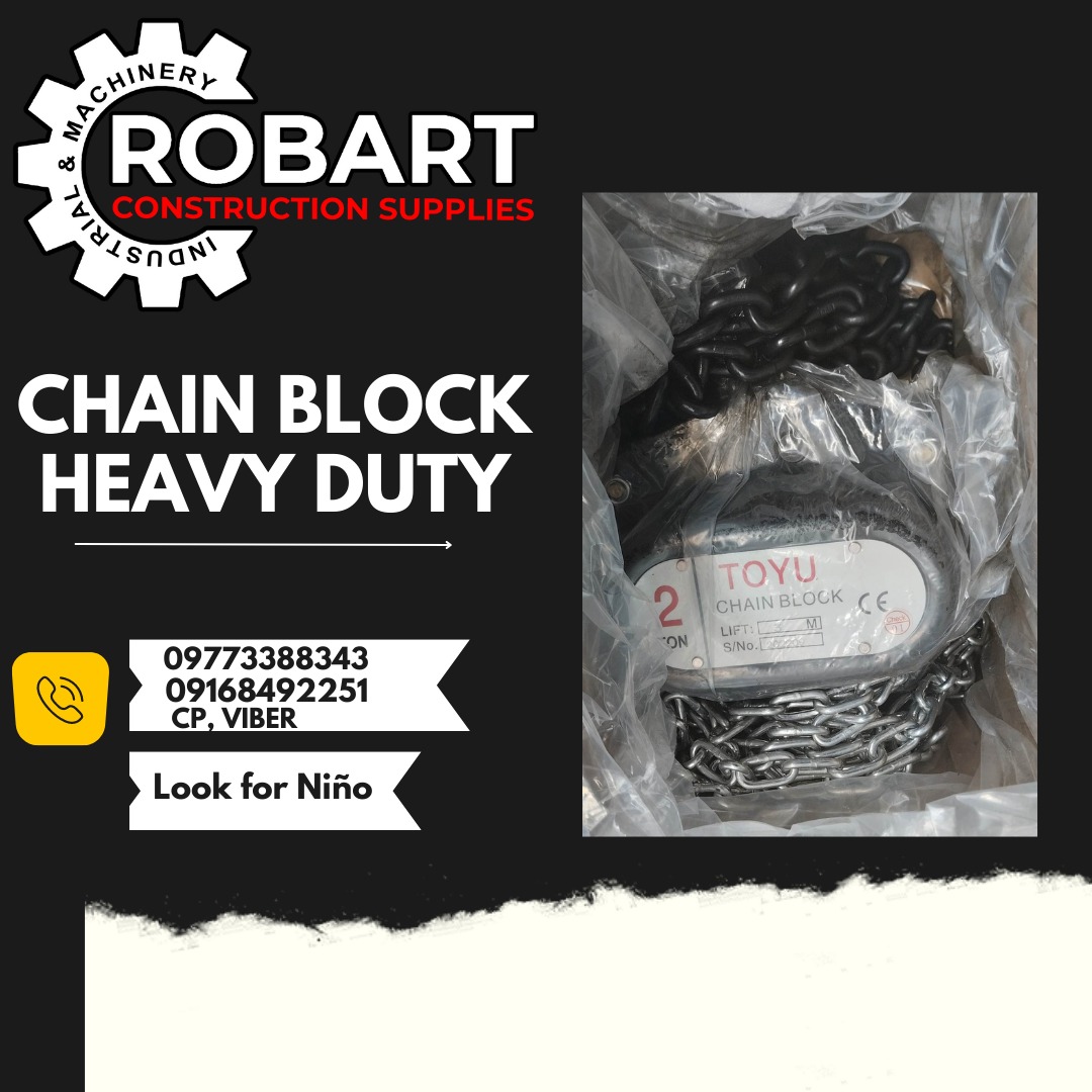 CHAIN BLOCK HEAVY DUTY, Commercial & Industrial, Construction Tools ...