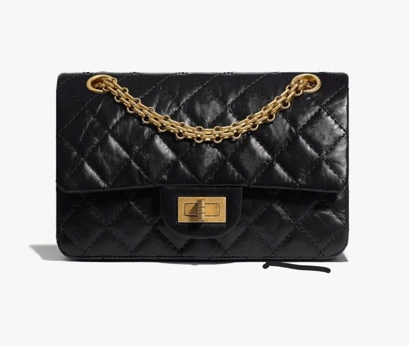 Chanel Reissue Mini Flap in Black Distressed Calfskin AGHW, Luxury ...