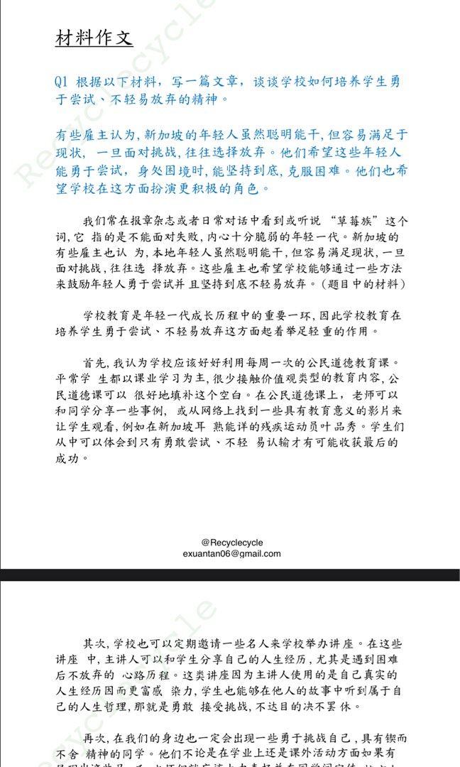 Chinese composition o level, Hobbies & Toys, Books & Magazines ...