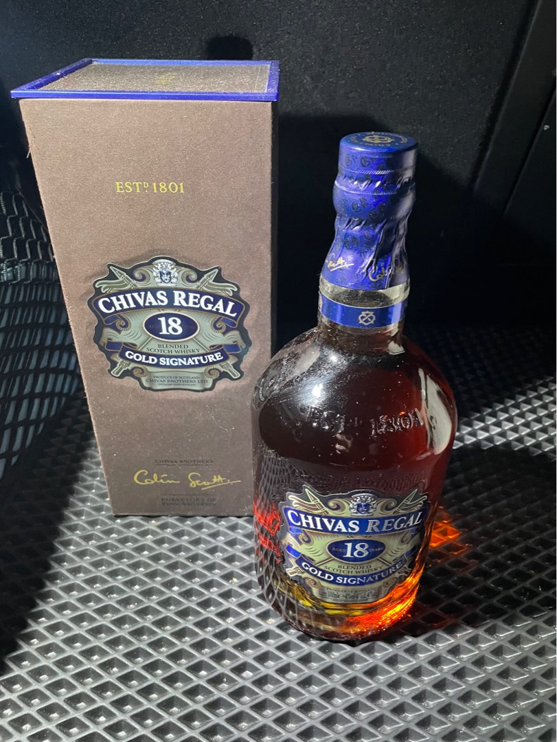 Chivas regal 18 gold signature 1l, Food & Drinks, Alcoholic Beverages on Carousell