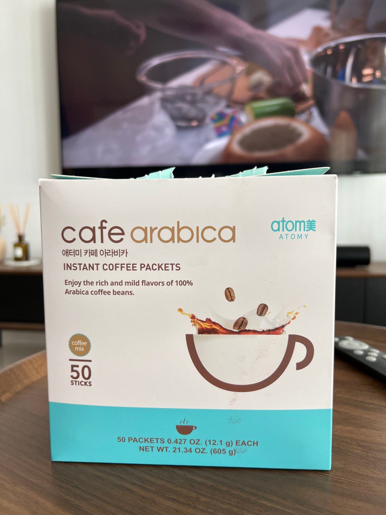 Coffee cafe arabica atomy -45 sticks, Food & Drinks, Beverages on Carousell