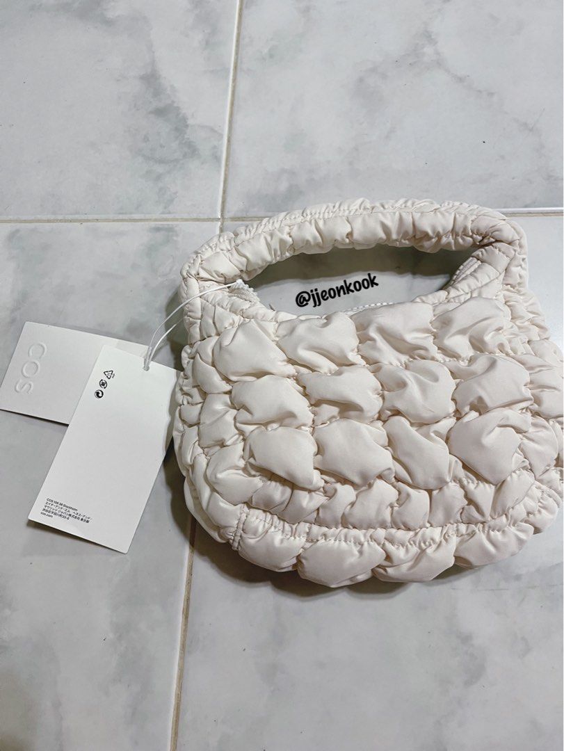 COS white micro quilted bag, Women's Fashion, Bags & Wallets, Shoulder ...