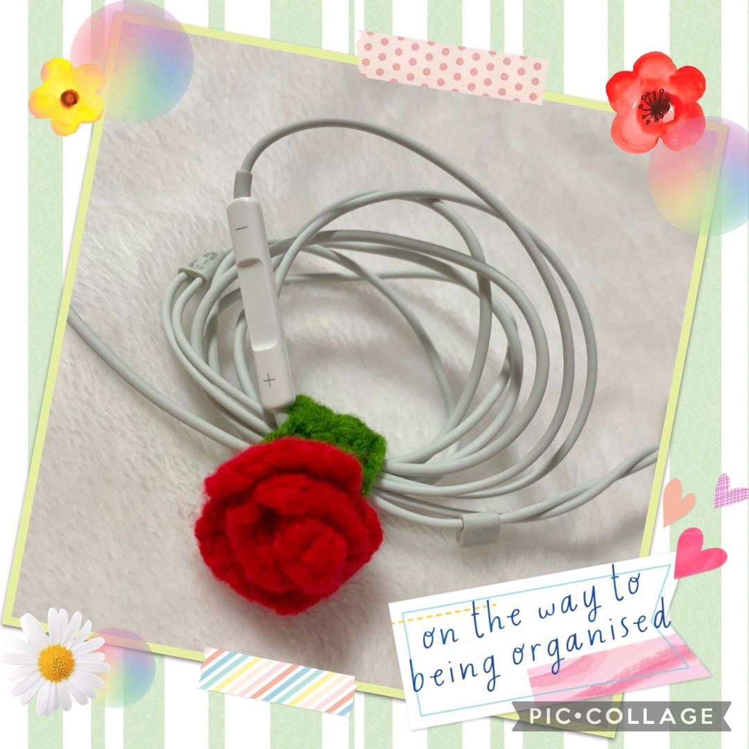 Crochet flower cable organiser, Hobbies & Toys, Stationery & Craft ...