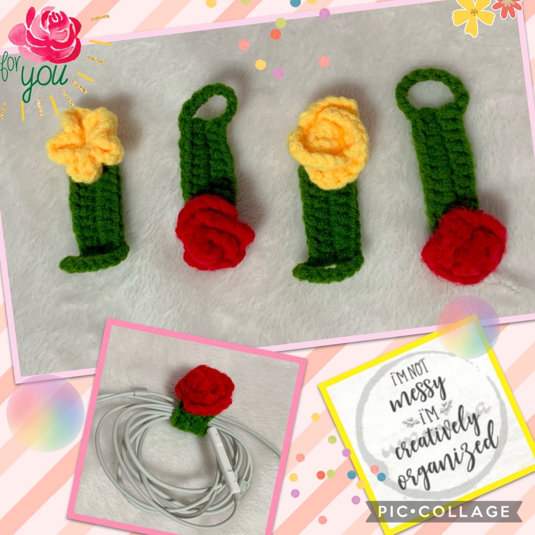 Crochet flower cable organiser, Hobbies & Toys, Stationery & Craft ...