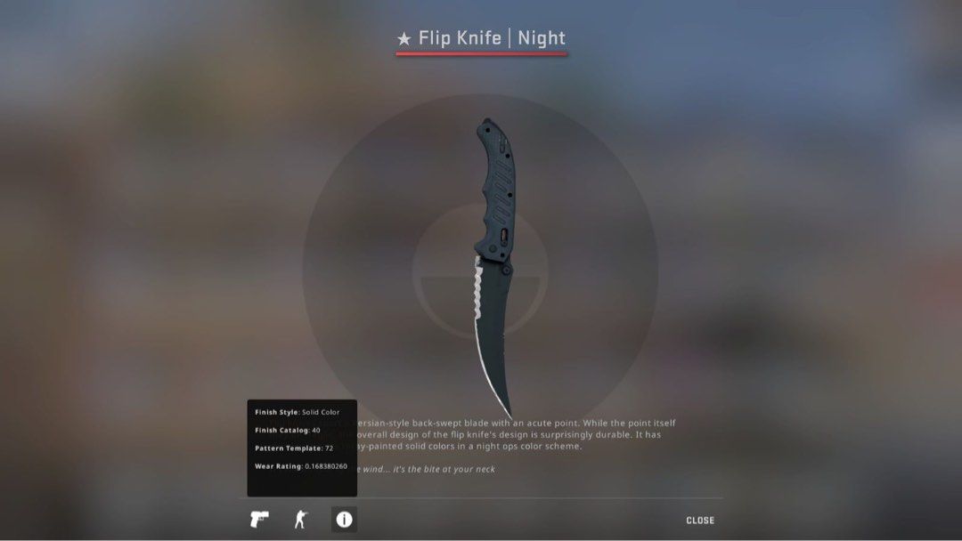 CSGO Flip knife Night, Video Gaming, Gaming Accessories, In-Game Products on Carousell