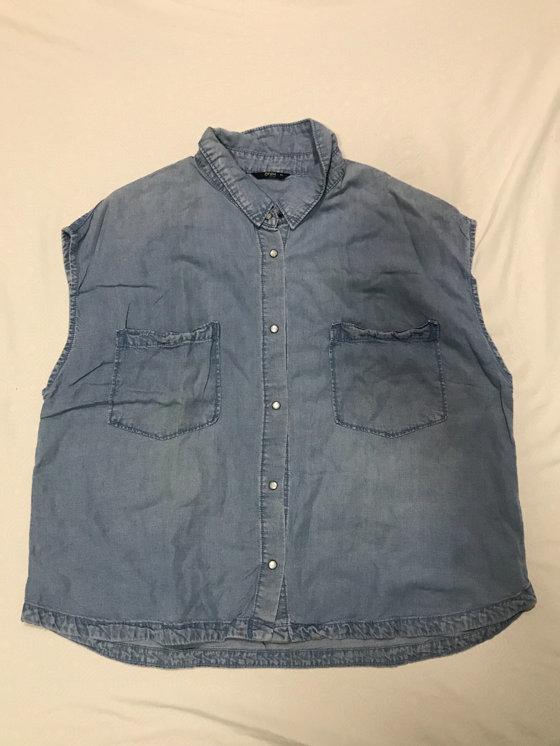 DNM SPLASH Denim Top on Carousell