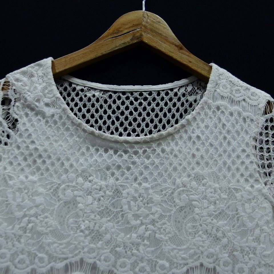 DX001 SIZE S BAJU PUTIH TULANG RAJUT ATASAN, Fesyen Wanita, Pakaian ...