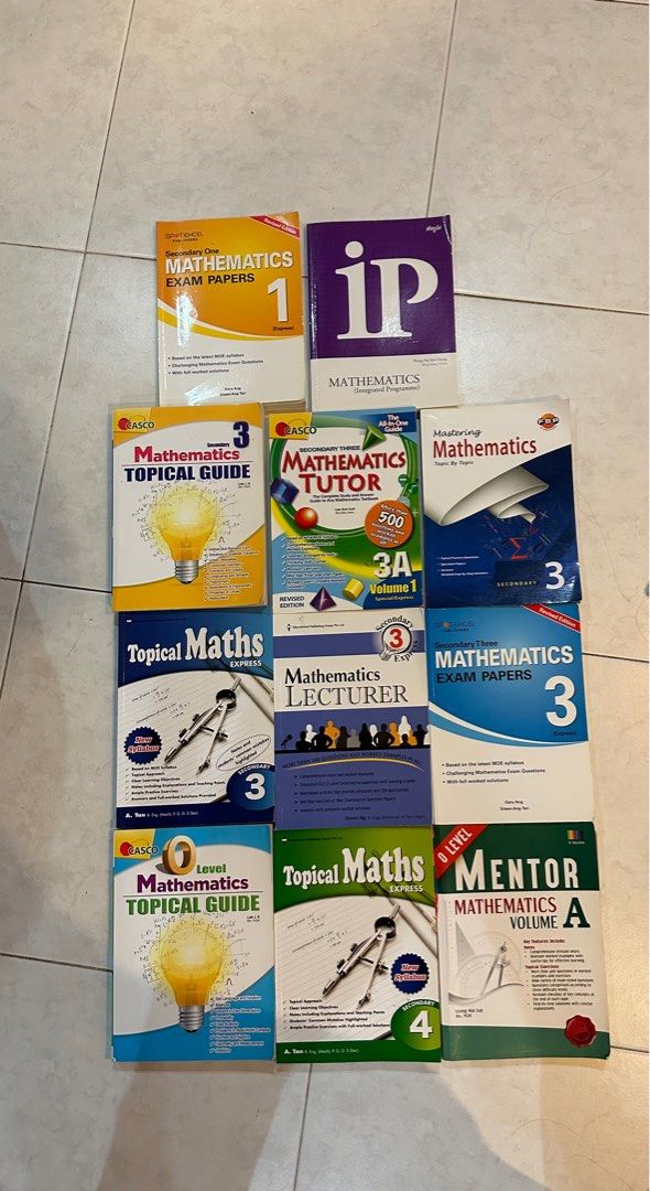 E math o level Elementary Mathematics Sec 1,2,3,4 o level, casco, mentor, EPH,SAP, topical math ...