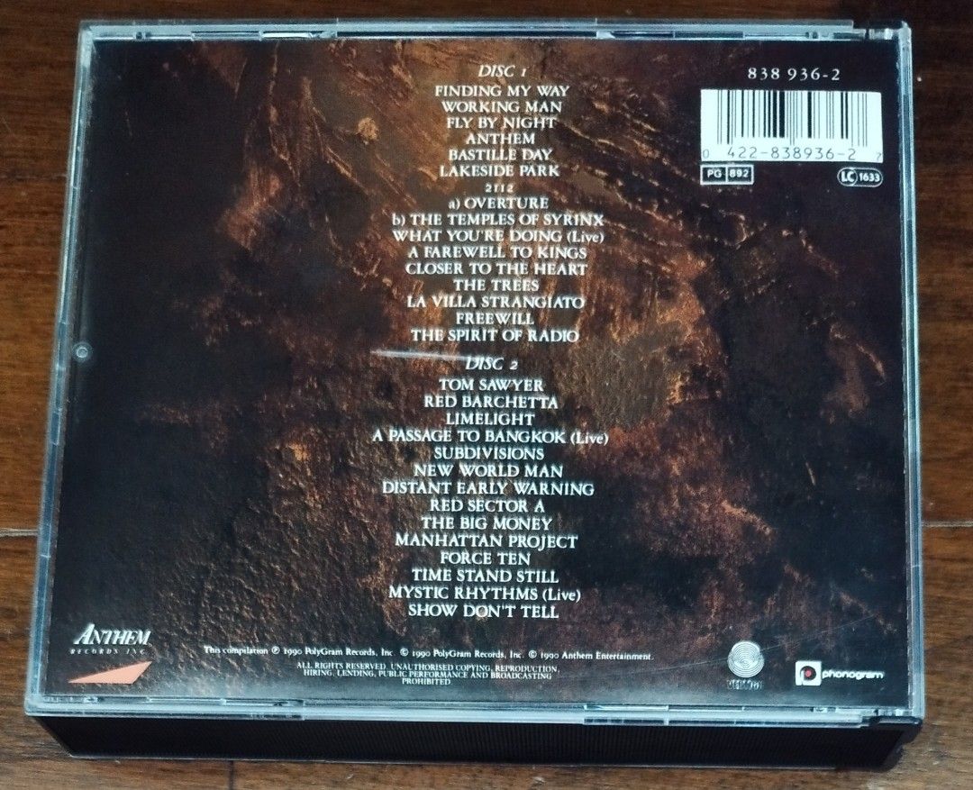 Early press 2cd Rush, Hobbies & Toys, Music & Media, CDs & DVDs on ...