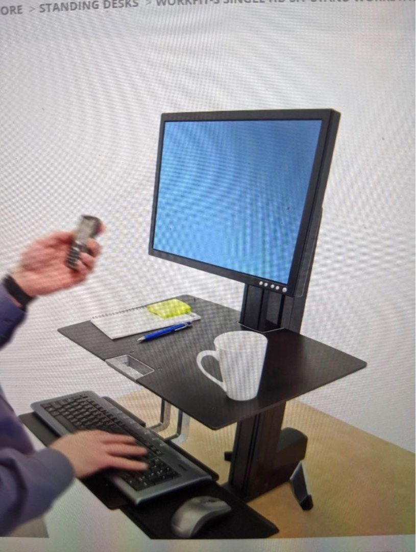 Ergotron sit stand table, standing desk, Furniture & Home Living ...