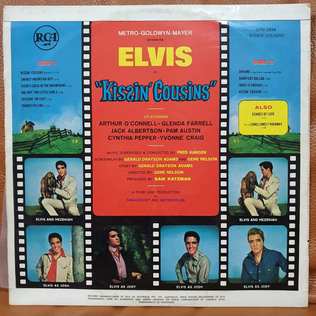 Elvis Presley - Kissin' Cousins vinyl record ELP, Hobbies & Toys, Music ...