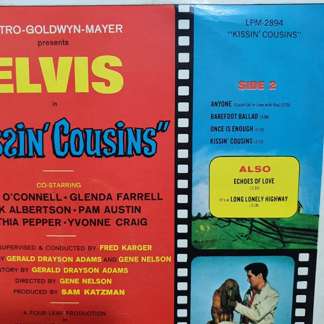 Elvis Presley - Kissin' Cousins vinyl record ELP, Hobbies & Toys, Music ...