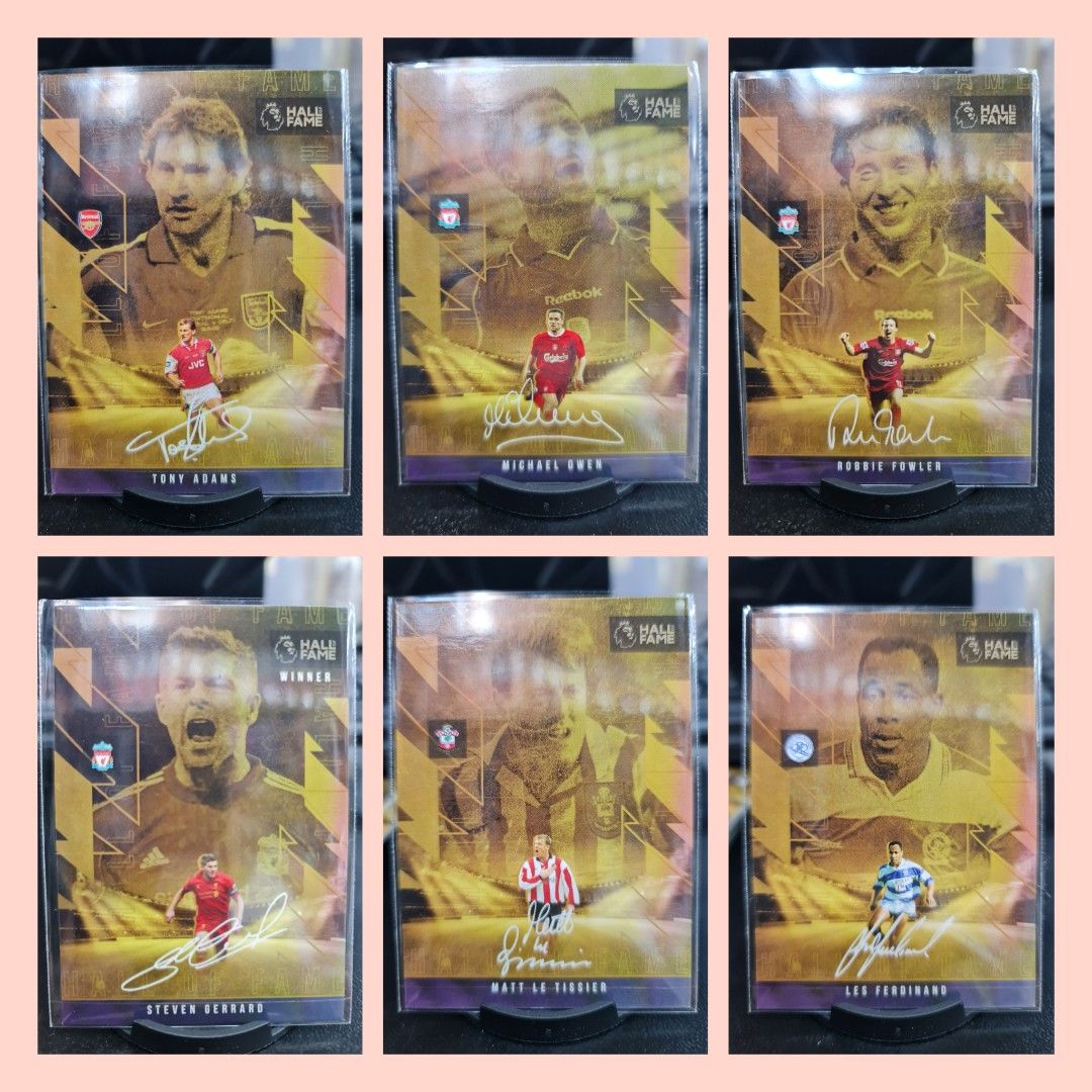 EPL Hall Of Famer Gold Signature Cards, Hobbies & Toys, Memorabilia ...