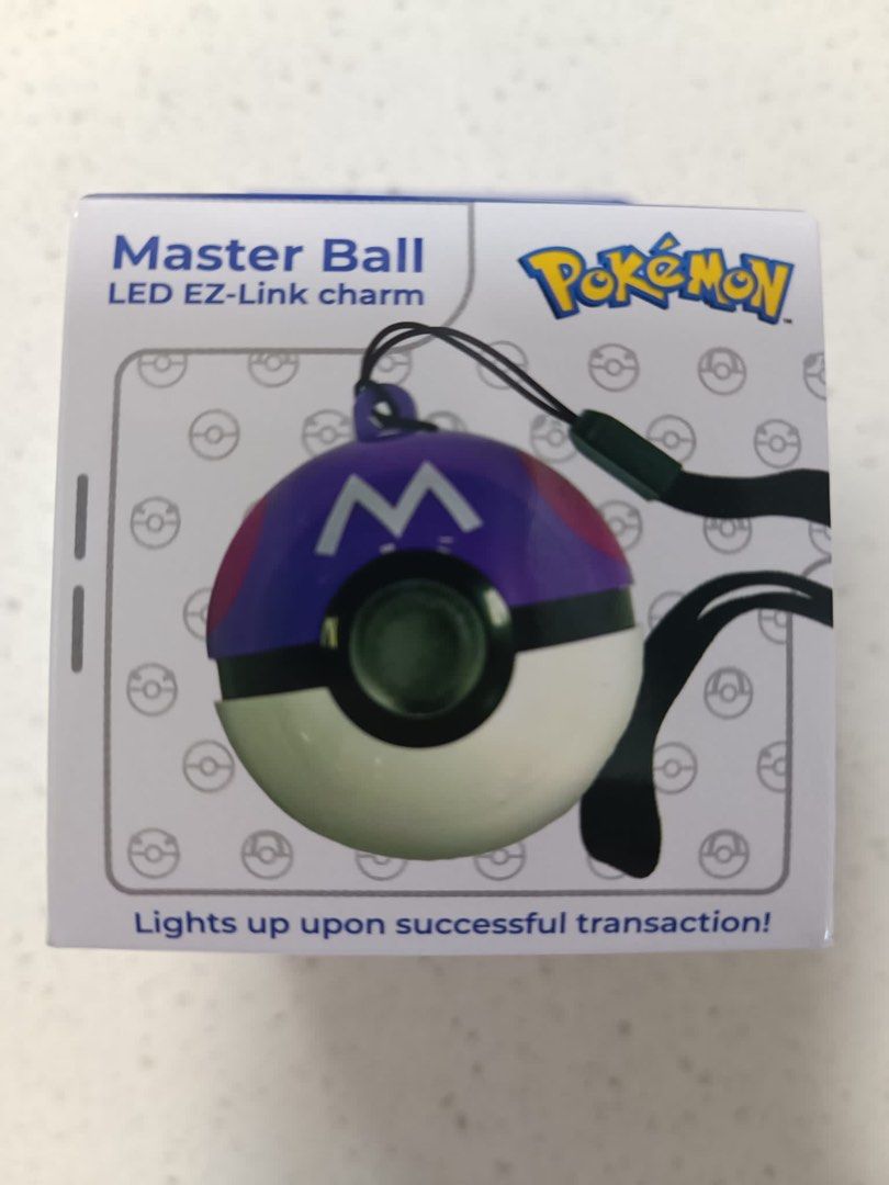 Ezlink LED Charm Pokémon Pokemon Master Ball, Hobbies & Toys, Travel ...
