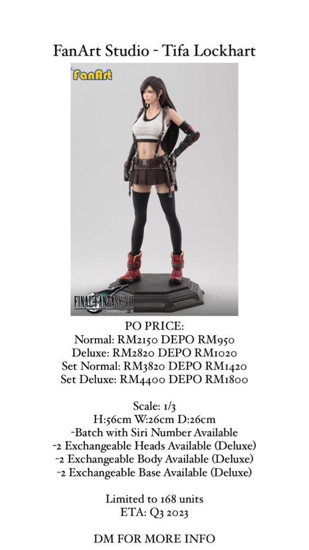 FanArt Studio - Tifa Lockhart, Hobbies & Toys, Toys & Games on Carousell