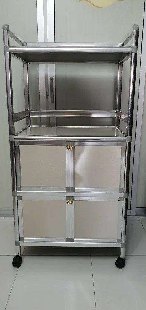 Free delivery kitchen cabinet aluminum racks, Furniture & Home Living ...