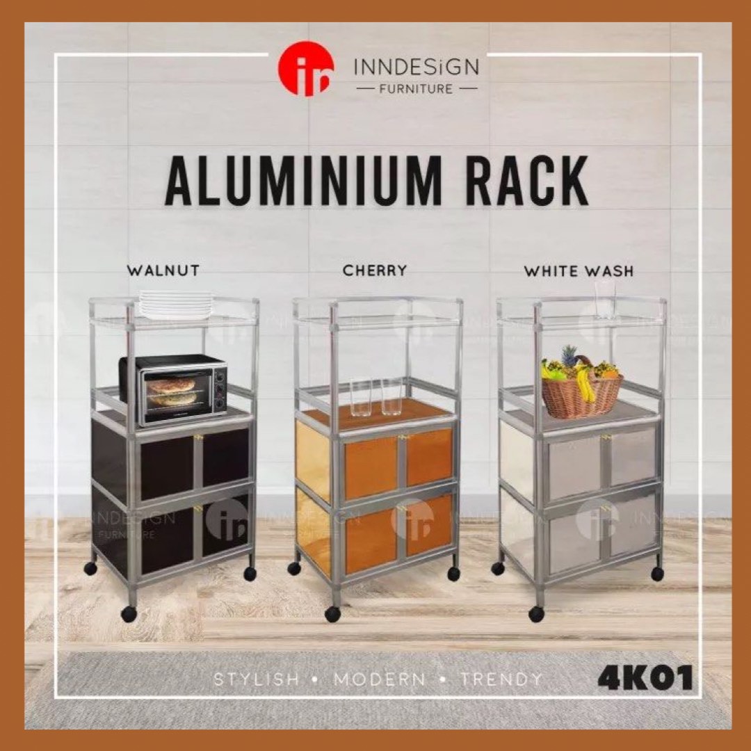 Free delivery kitchen cabinet aluminum racks, Furniture & Home Living ...