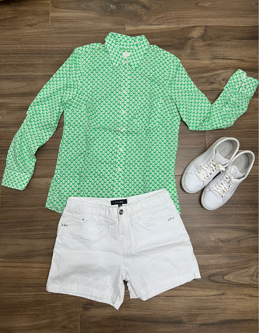 Gap green apple boyfriend polo on Carousell