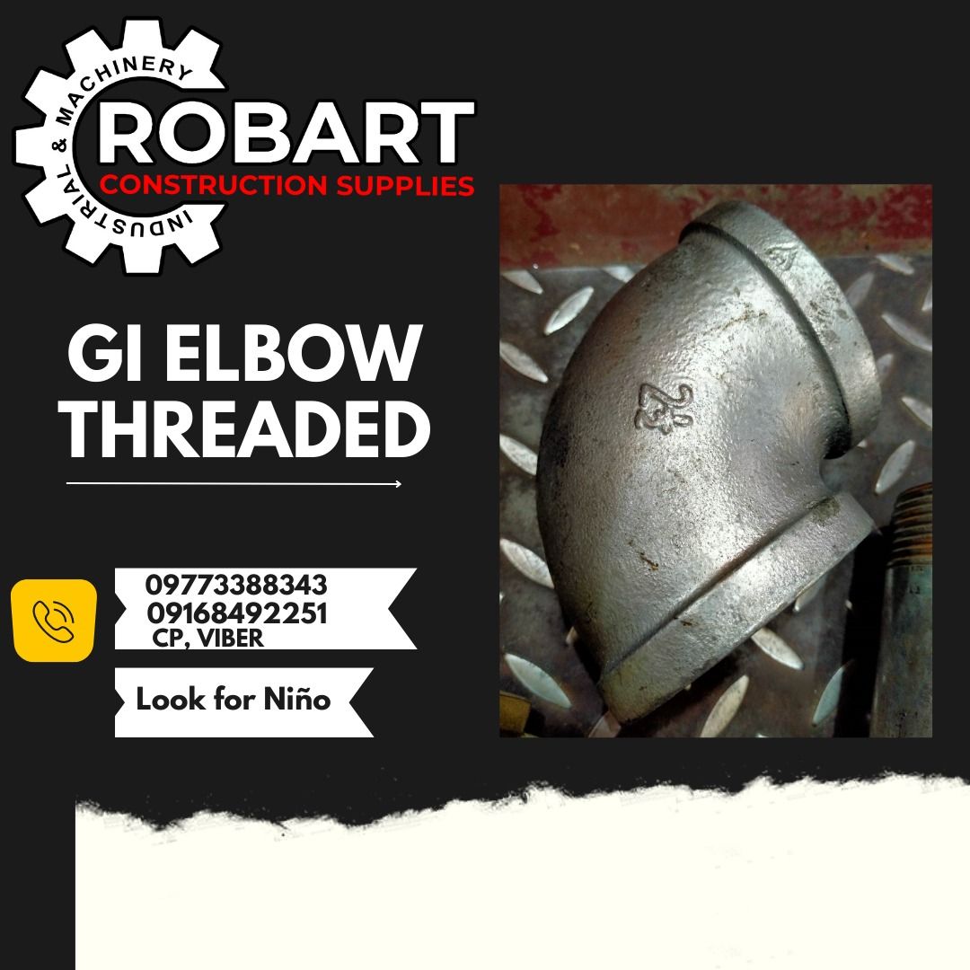 GI ELBOW THREADED, Commercial & Industrial, Construction Tools ...