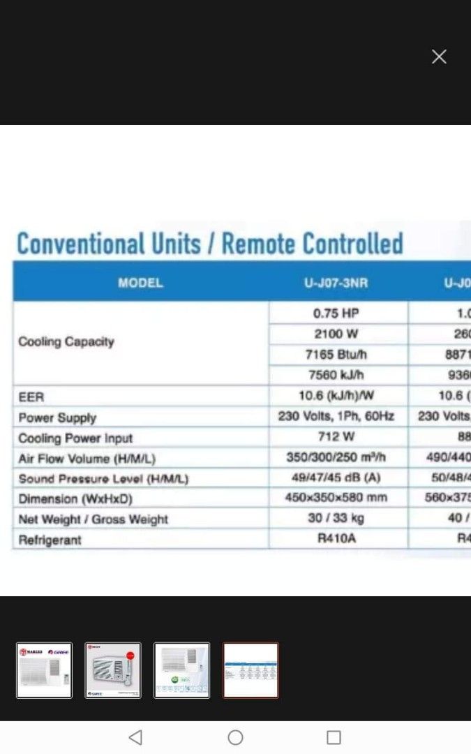 Gree Window-type Aircon, TV & Home Appliances, Air Conditioning and ...
