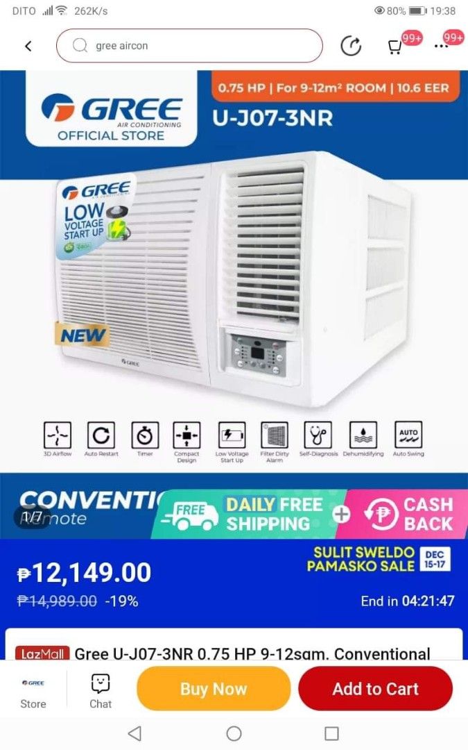 Gree Window-type Aircon, TV & Home Appliances, Air Conditioning and ...