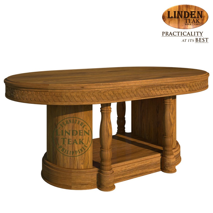 Handcrafted Solid Teak Wood Salina-180 Oval Dining Table Furniture on ...