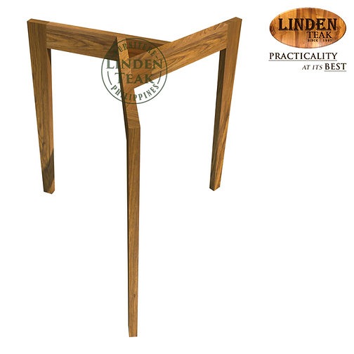 Handcrafted Solid Teak Wood Triangular Table Base Furniture on Carousell