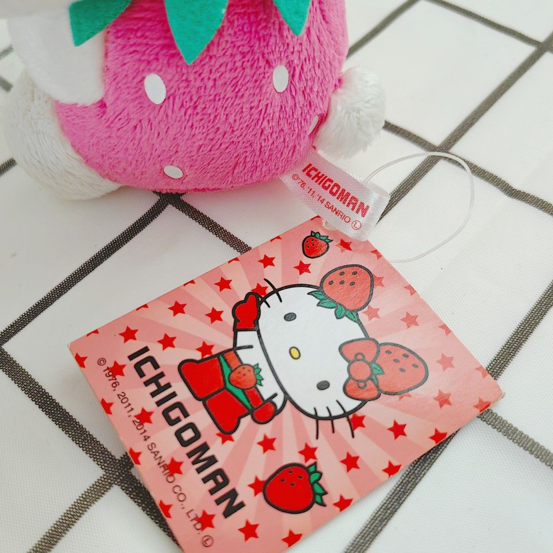 Hello kitty ichigoman pink plush, Hobbies & Toys, Toys & Games on Carousell
