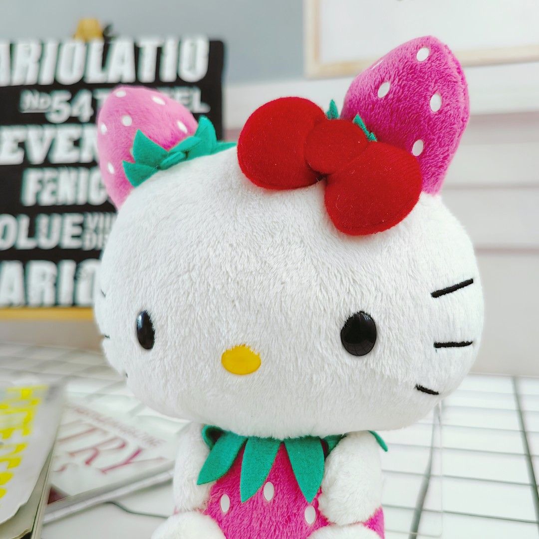 Hello kitty ichigoman pink plush, Hobbies & Toys, Toys & Games on Carousell
