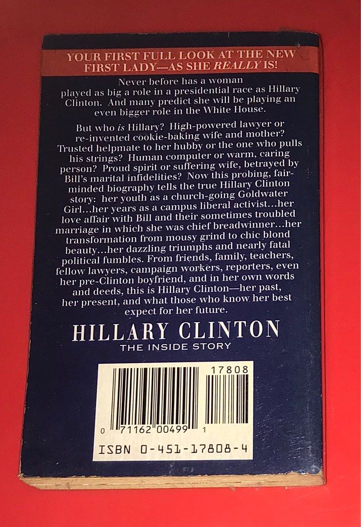 HILLARY CLINTON - THE INSIDE STORY BOOK, Hobbies & Toys, Books ...