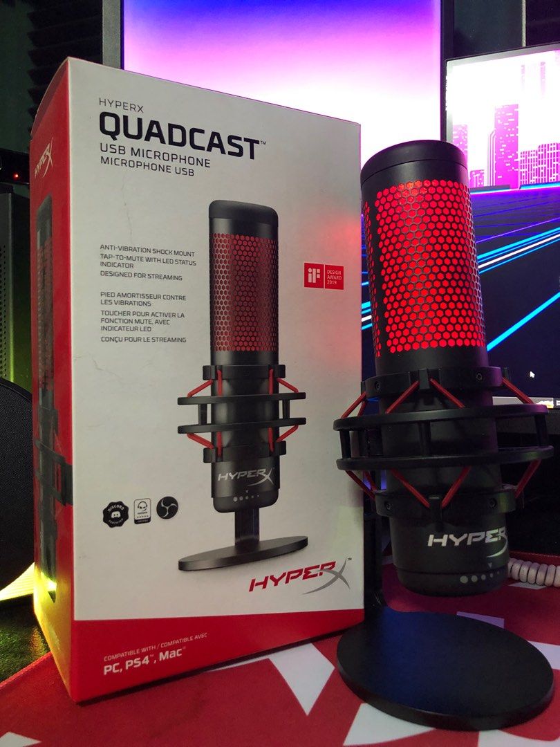 Hyper X quadcast microphone, Audio, Microphones on Carousell