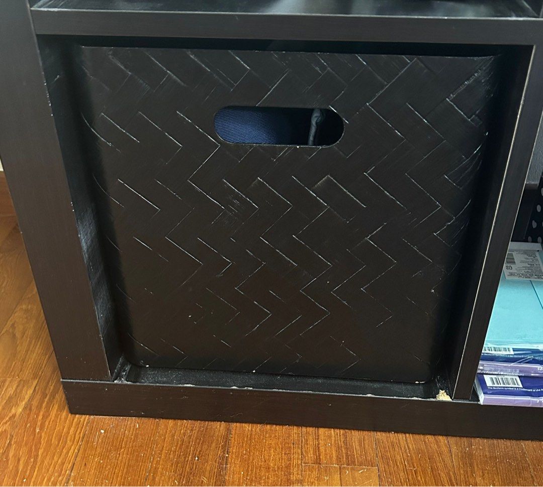 IKEA Kallax Shelving unit with 1 boxe and a file organizer , Furniture ...