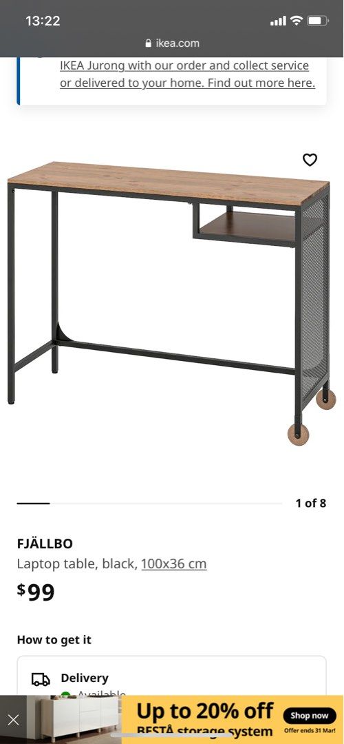 IKEA Laptop Table, Furniture & Home Living, Furniture, Tables & Sets on ...