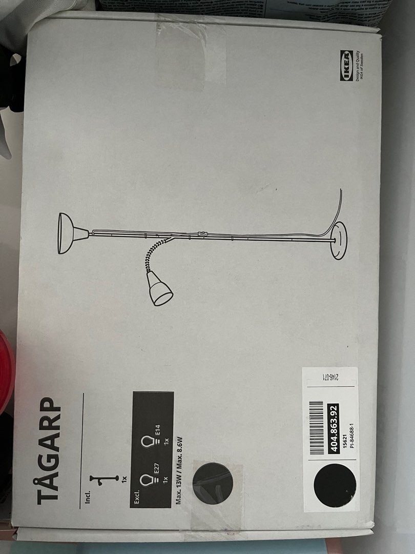 Ikea standling light tagarp, Furniture & Home Living, Lighting & Fans ...