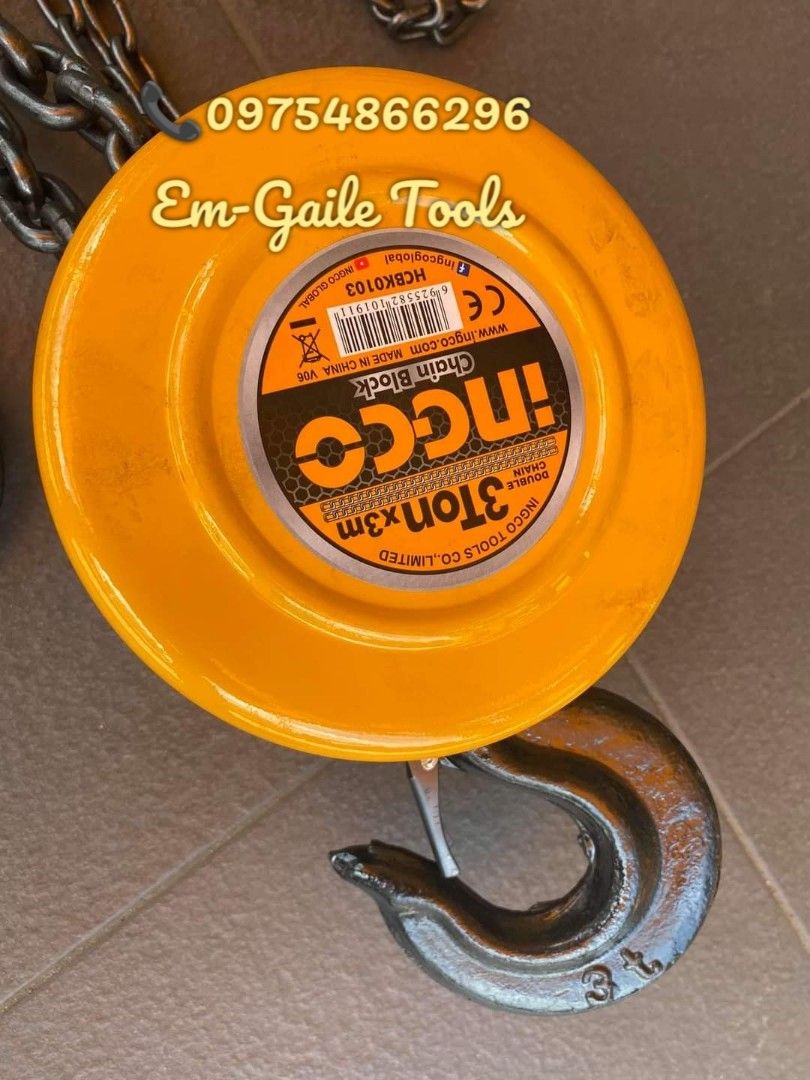 INGCO 3-Ton Chain Block (HCBK0103), Commercial & Industrial ...