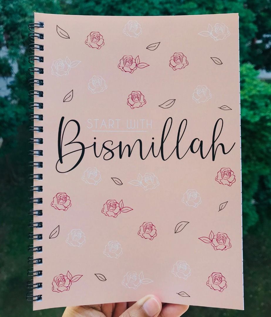 Islamic Notebook A5 Bismillah Aesthetic Pastel, Hobbies & Toys ...