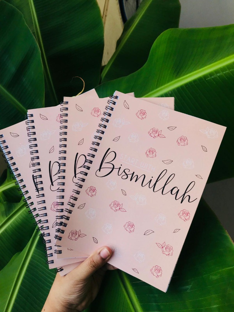 Islamic Notebook A5 Bismillah Aesthetic Pastel, Hobbies & Toys ...
