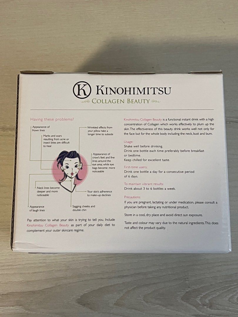 Kinohimitsu Beauty Collagen Drink 6's, Health & Nutrition, Health ...