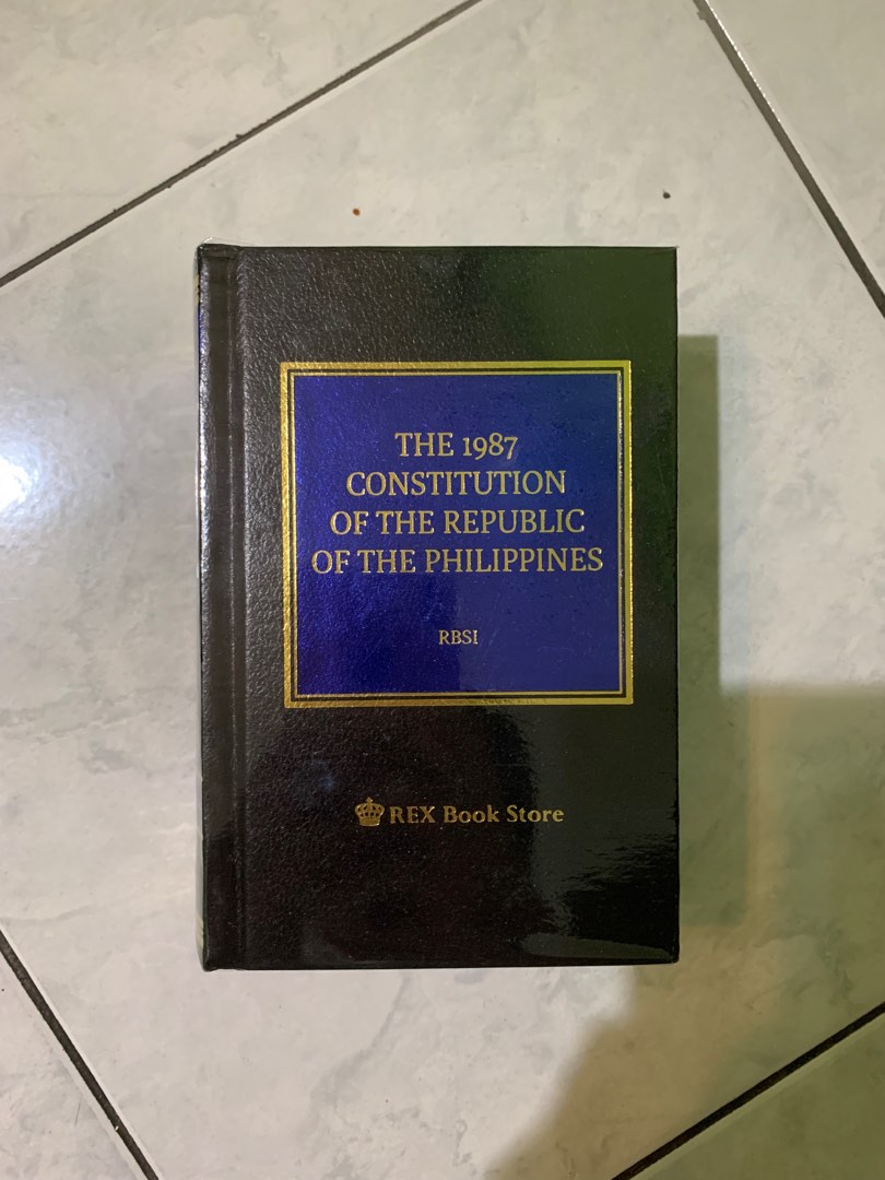 Law book: The 1987 Constitution of the Republic of the Philippines ...