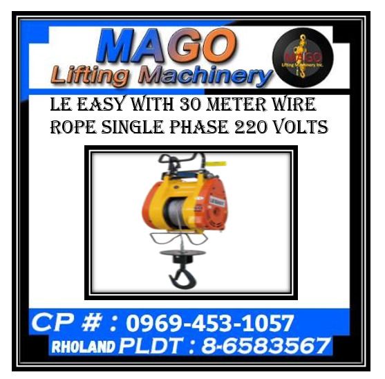 Le Easy With 30 Meter Wire Rope Single Phase 220 Volts, Commercial ...