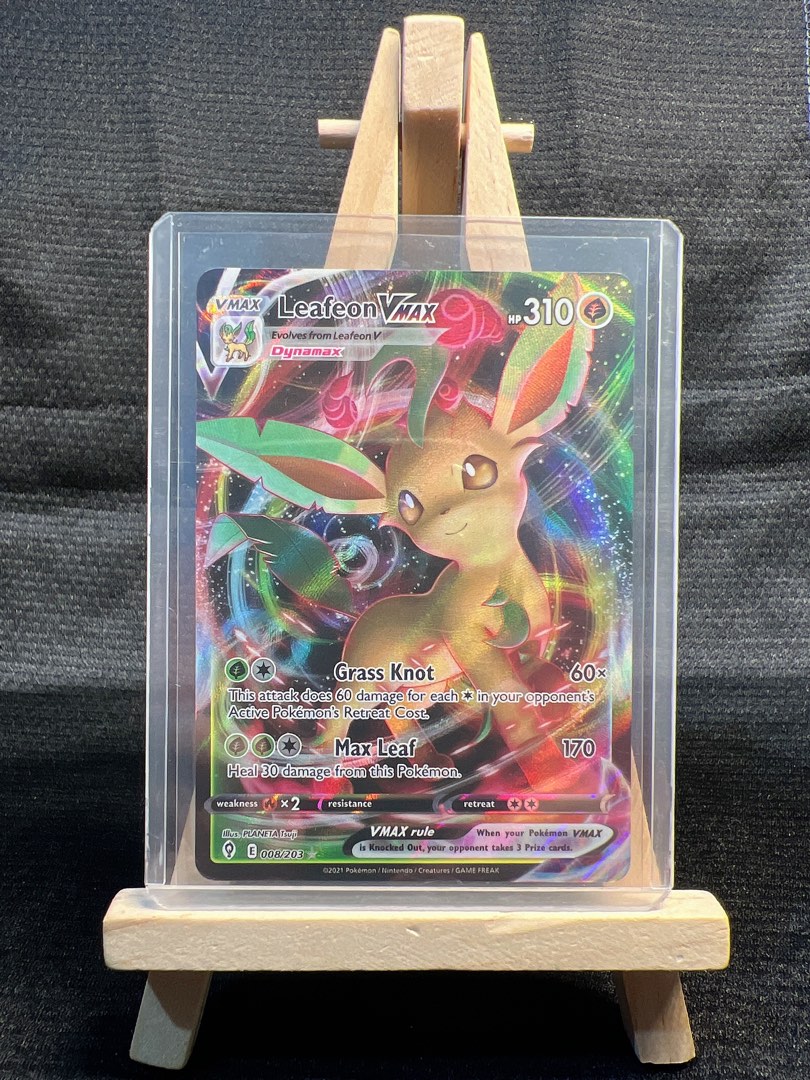 Leafeon Vmax Pokemon Evolving Skies 008/203, Hobbies & Toys, Toys ...