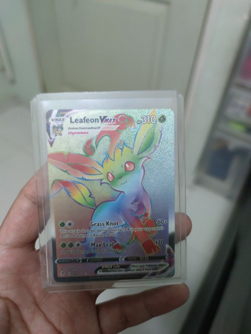Leafeon VMAX Rainbow, Hobbies & Toys, Toys & Games on Carousell