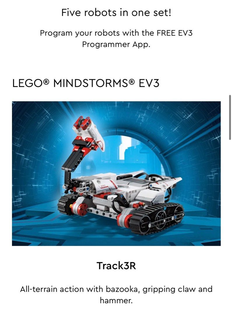 Lego (as new) - Mindstorms EV3 (model 31313) - Robot Kit with Remote ...