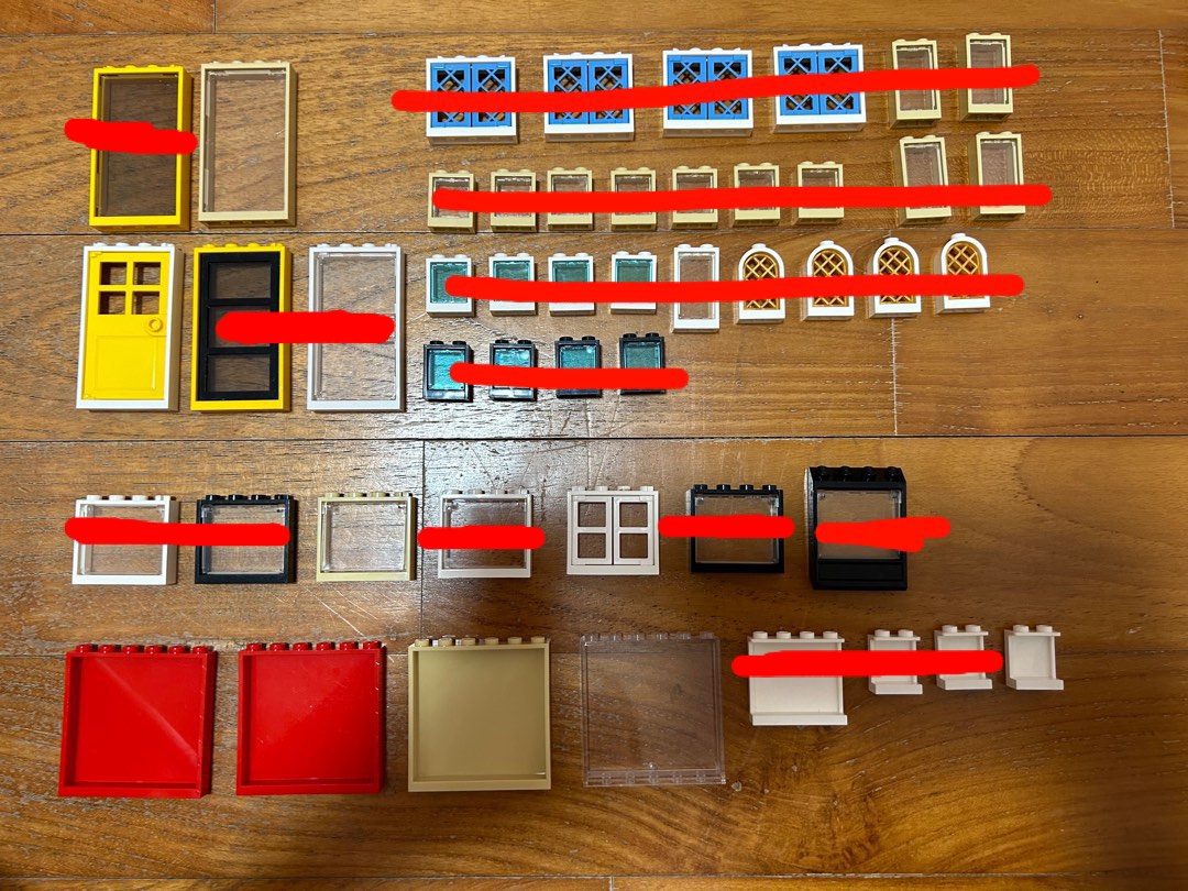Lego doors/windows/fences, Hobbies & Toys, Toys & Games on Carousell