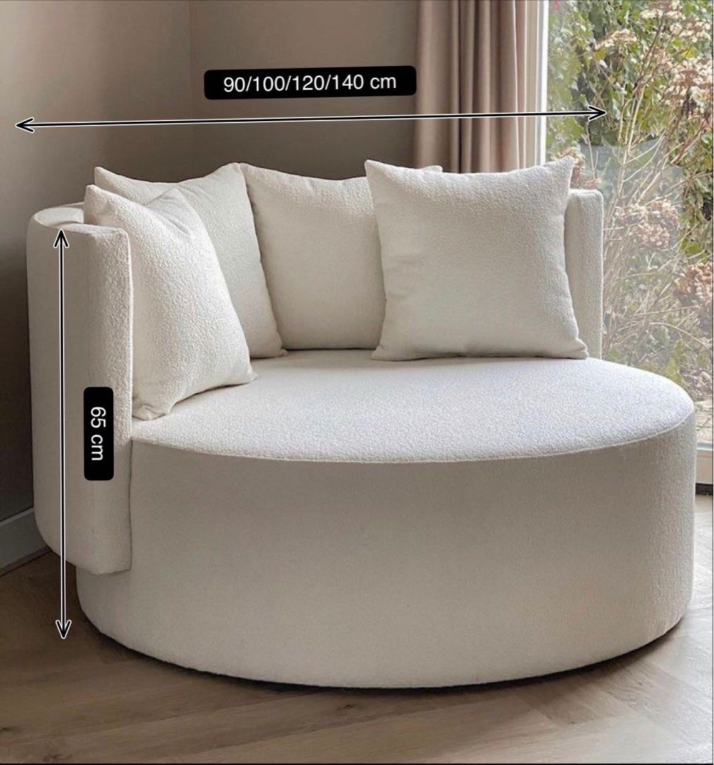 Extra Large Round Sofa Chair | Baci Living Room