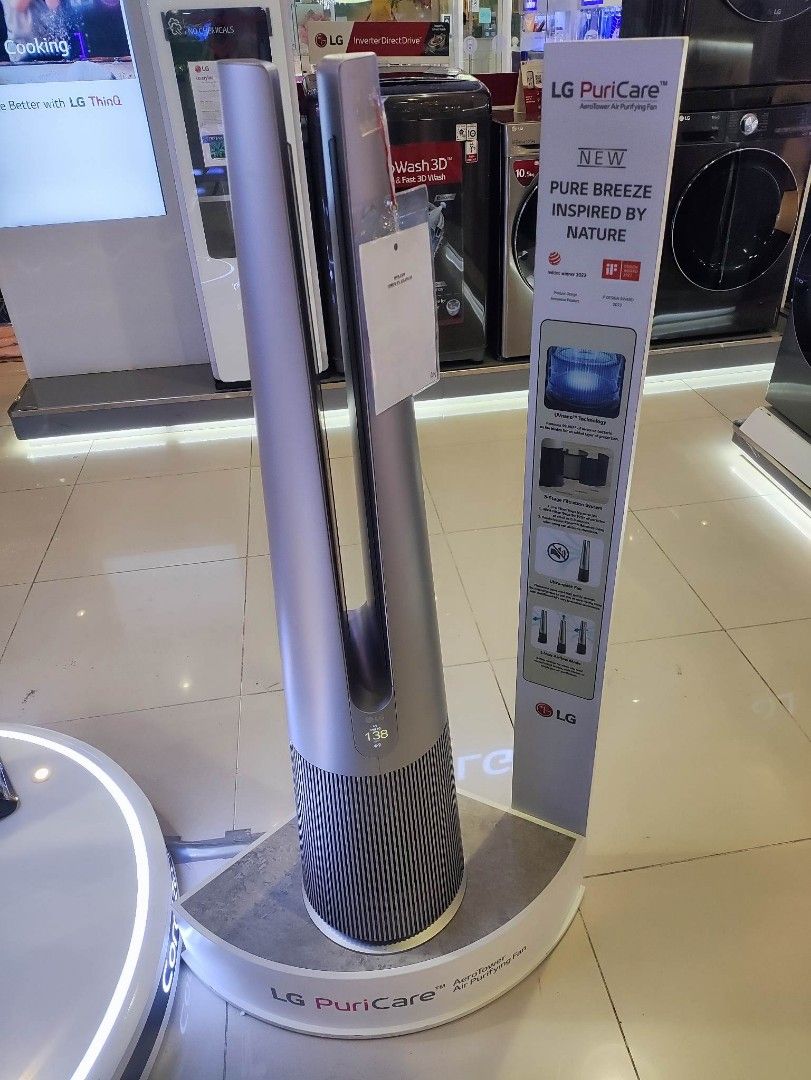 Lg Air Purifier PuriCare Aero Tower 2in1 Air Purifying Fan, TV & Home ...
