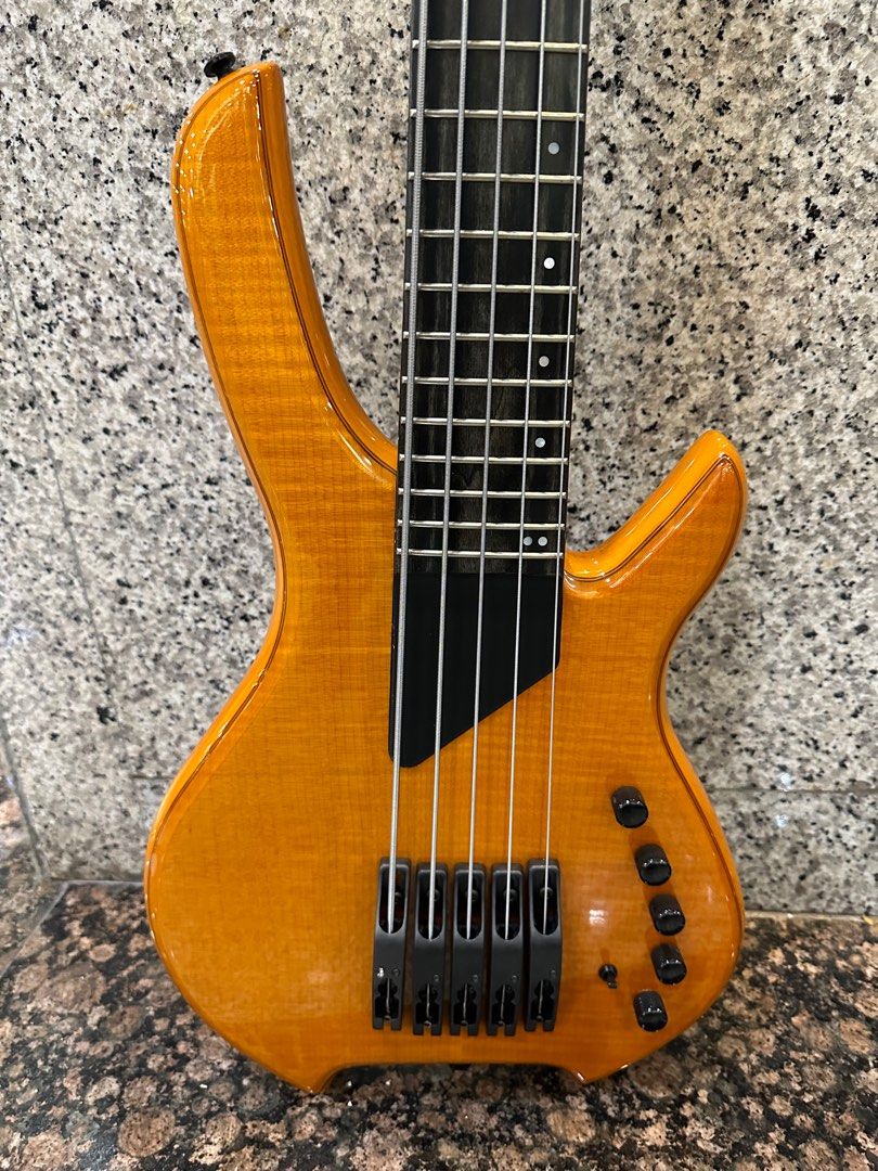 LIGHTWAVE SABER 5 STRING BASS,TRANS Amber FLAME TOP, Hobbies & Toys ...